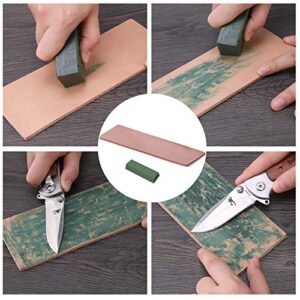 Knife Sharpening Stone Kit, AASELM Professional Whetstone Sharpener Set, 2 in 1 Grit 400/1000 3000/8000, Bamboo Base, Flattening Stone, Polishing Compound, Leather Honing Strop and Leather Razor Strop