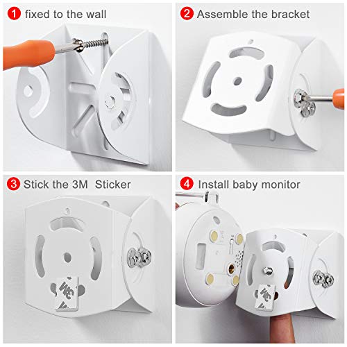 Adjustable Angle Wall Mount for Arlo Baby Monitor, Motorola Baby Monitor and Most Universal Monitors Camera, Aluminum Alloy Material