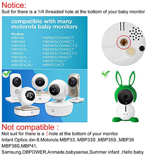 Adjustable Angle Wall Mount for Arlo Baby Monitor, Motorola Baby Monitor and Most Universal Monitors Camera, Aluminum Alloy Material