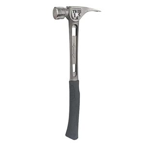 15 Oz. Tibone Hammer, Replaceable Milled Steel Face, Curved Handle