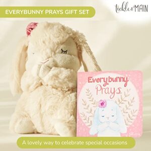 Tickle & Main Everybunny Prays, Baby and Toddler Gift Set with Praying Musical Bunny and Prayer Book in Keepsake Box, Girls, Pink