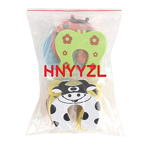 7Pcs Finger Pinch Guard, HNYYZL Cartoon Animal Door Stop Soft Foam Cushion Baby Finger Protector, Prevent Finger Pinch Injuries, Slamming Door, and Child or Pet from Getting Locked in Room