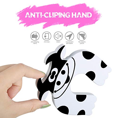 7Pcs Finger Pinch Guard, HNYYZL Cartoon Animal Door Stop Soft Foam Cushion Baby Finger Protector, Prevent Finger Pinch Injuries, Slamming Door, and Child or Pet from Getting Locked in Room