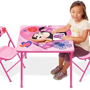 Minnie Mouse Activity Table Set with 2 Chairs for Girls Ages 3-7 Years Old