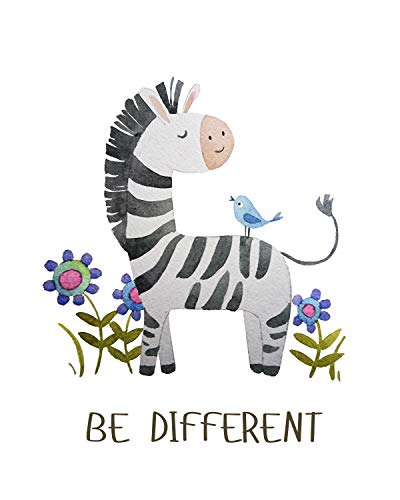 Baby Nursery Decor - Nursery Wall Decor for Baby Room - Jungle Safari Animal Unframed Wall Art -Set of 6 Posters 8x10 - Lion, Giraffe, Elephant, Monkey, Zebra, Hippo with Inspirational Quotes for Boy Girl Toddler Kids