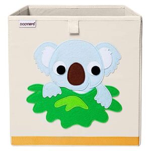 dodymps foldable animal toy storage bins/cube/box/chest/organizer for kids & nursery, 13 inch (koala)