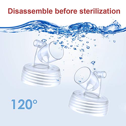 Maymom Widemouth Connector 2pc Compatible w Spectra S1 Spectra S2 Pump; Compatible with Medela PersonalFit Shield, Pumpin Pal Shield, Lansinoh Flange, Maymom MyFit Shields, MyFit Crater Shield