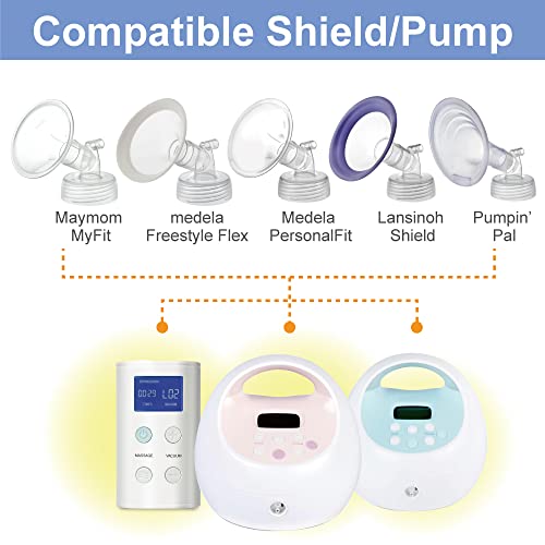 Maymom Widemouth Connector 2pc Compatible w Spectra S1 Spectra S2 Pump; Compatible with Medela PersonalFit Shield, Pumpin Pal Shield, Lansinoh Flange, Maymom MyFit Shields, MyFit Crater Shield