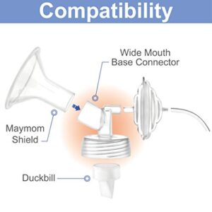 Maymom Widemouth Connector 2pc Compatible w Spectra S1 Spectra S2 Pump; Compatible with Medela PersonalFit Shield, Pumpin Pal Shield, Lansinoh Flange, Maymom MyFit Shields, MyFit Crater Shield