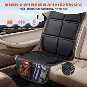 Gimars 2 Packs XL 5-Layer EPE Padding Car Seat Protector for Child Seat, Waterproof 600D Fabric with Nonslip Backing,Storage Pockets SUV, Sedan, Truck, Leather Seats