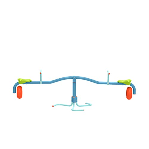 TP Toys, Spiro Spin Seesaw | Sit and Spin Teeter Totter with 360 Spin and Bounce Wheel | Kids Outdoor Play Equipment for Backyard, Playground, or Indoor Fun | Boys and Girls Ages 3-8.