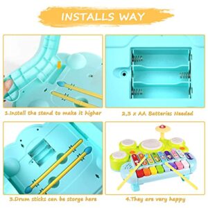 Baby Musical Toys 3 in 1 Piano Keyboard Xylophone Drum Set for 1 Year Old Girls Boys Toys Age 2 Music Instrument Learning Toys for Toddlers 1-3 Infant Baby Toys 6 9 12 18 24 Month