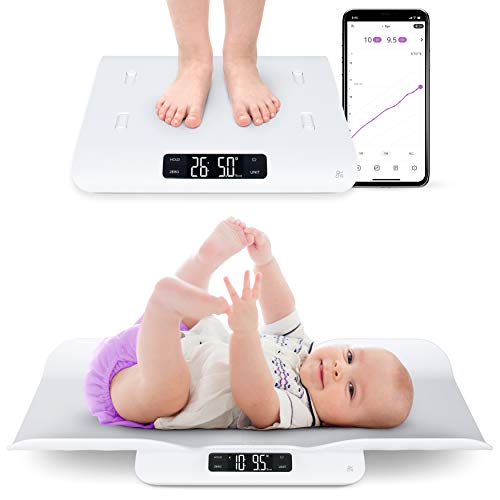 Greater Goods Smart Baby Scale - Accurately Chart The Progress of Your Baby | with in-House Algorithm for Wiggly Babies | Works as Infant & Toddler Scale (Smart Bluetooth Connected)