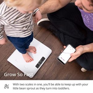 Greater Goods Smart Baby Scale - Accurately Chart The Progress of Your Baby | with in-House Algorithm for Wiggly Babies | Works as Infant & Toddler Scale (Smart Bluetooth Connected)