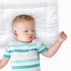 baby toddler pillow 2 pack with pillowcase (13 x 18), baby toddler pillows for sleeping, machine washable soft travel pillow