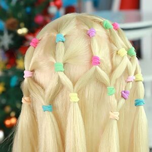 Baby Hair Ties, YGDZ 300pcs Elastic Toddler Hair Ties for Little Girls Kids, Small Mini Hair Bands Soft Ponytail Holders Hair Accessories, Multicolor