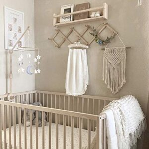 Sorrel + Fern Wooden Baby Crib Mobile Arm - Baby Mobile Holder Arm (31 inch, 100% Natural Beech Wood) - Strong Anti Slip Attachment - Nursery Decor