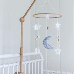 Sorrel + Fern Wooden Baby Crib Mobile Arm - Baby Mobile Holder Arm (31 inch, 100% Natural Beech Wood) - Strong Anti Slip Attachment - Nursery Decor