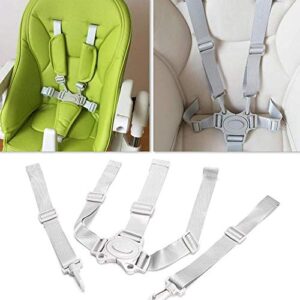 High Chair Harness Replacement, Baby Trend High Chair Replacement Straps, Adjustable 5 Point Harness Belt Suitable for Children Kid Pushchair, Pram Buggy and High Chair