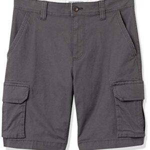 Amazon Essentials Men's 10” Lightweight Ripstop Stretch Cargo Short, Dark Grey, 32