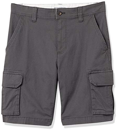 Amazon Essentials Men's 10” Lightweight Ripstop Stretch Cargo Short, Dark Grey, 32