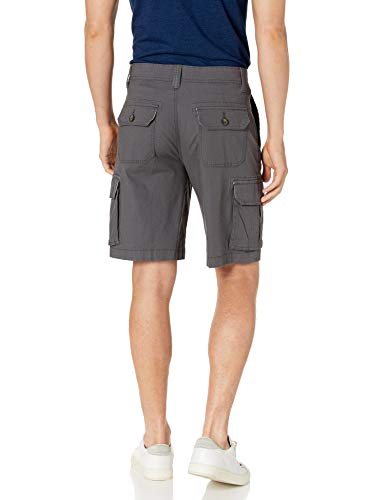 Amazon Essentials Men's 10” Lightweight Ripstop Stretch Cargo Short, Dark Grey, 32