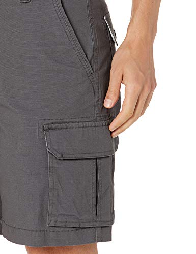 Amazon Essentials Men's 10” Lightweight Ripstop Stretch Cargo Short, Dark Grey, 32