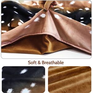 Deer Skin Swaddle Blanket Decor Brown Fur Baby Newborn Blanket Blanket Used for Daily Kids Blanket,New Born Baby Gifts