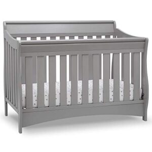 delta children bentley s series deluxe 6-in-1 convertible crib, grey