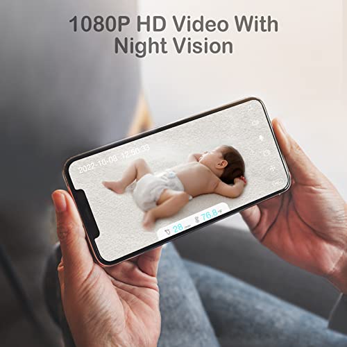 Sense-U HD Video Baby Monitor with 1080P HD, FSA & HSA Eligible, WiFi Camera and Background Audio, Night Vision, 2-Way Talk, Person/Baby Crying/Motion Detection & No Monthly Fee