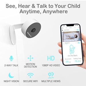 Sense-U HD Video Baby Monitor with 1080P HD, FSA & HSA Eligible, WiFi Camera and Background Audio, Night Vision, 2-Way Talk, Person/Baby Crying/Motion Detection & No Monthly Fee