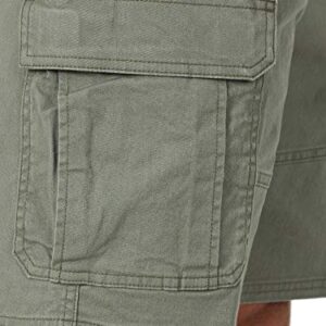 Wrangler Authentics Men's Classic Cargo Stretch Short, Dusty Olive, 36