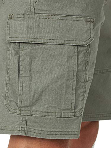 Wrangler Authentics Men's Classic Cargo Stretch Short, Dusty Olive, 36