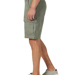 Wrangler Authentics Men's Classic Cargo Stretch Short, Dusty Olive, 36