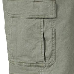 Wrangler Authentics Men's Classic Cargo Stretch Short, Dusty Olive, 36