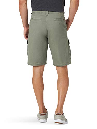 Wrangler Authentics Men's Classic Cargo Stretch Short, Dusty Olive, 36