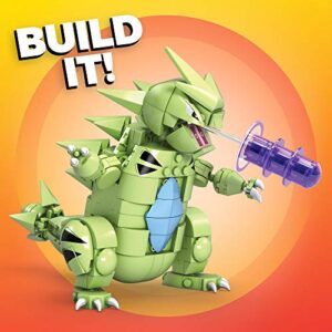 ​MEGA Pokémon Tyranitar building set with 396 compatible bricks and pieces, toy gift set