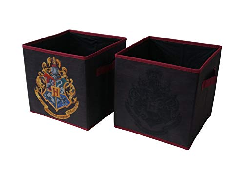 Harry Potter 5 Piece Storage Solution Set, come with Collapsible Storage Trunk, Pop Up Hamper, 2 Storage Cubes, 1 Sequin Storage Cube