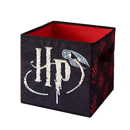 Harry Potter 5 Piece Storage Solution Set, come with Collapsible Storage Trunk, Pop Up Hamper, 2 Storage Cubes, 1 Sequin Storage Cube