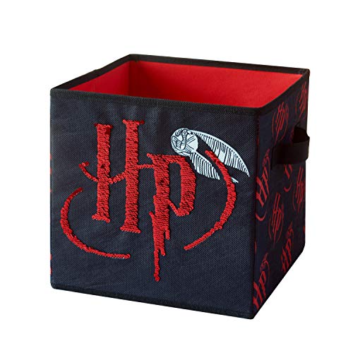 Harry Potter 5 Piece Storage Solution Set, come with Collapsible Storage Trunk, Pop Up Hamper, 2 Storage Cubes, 1 Sequin Storage Cube