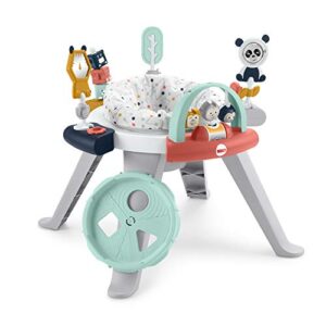 fisher-price baby to toddler toy 3-in-1 spin & sort activity center and play table with 10+ activities, happy dots (amazon exclusive)