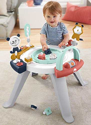 Fisher-Price Baby to Toddler Toy 3-in-1 Spin & Sort Activity Center and Play Table with 10+ Activities, Happy Dots (Amazon Exclusive)