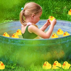 DZTIAN 51-Pieces Float & Squeak Mini Rubber Duck Baby Bath Ducky Sound ShowerToys for Kids Celebrate The Joy of The Children