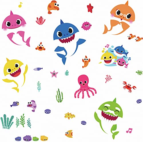 RoomMates RMK4303SCS Baby Shark Peel and Stick Wall Decals