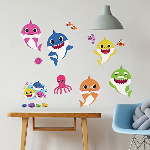 RoomMates RMK4303SCS Baby Shark Peel and Stick Wall Decals