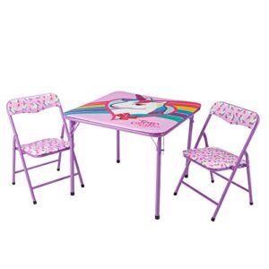 jojo nickelodeon siwa 3piece table set with 2 folding chairs & 1 table, ages 3+