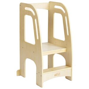 ecr4kids chef's helper kitchen tower, step stool, natural