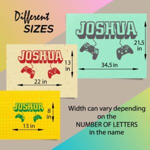 In-Style Decals Wall Vinyl Decal Home Decor Art Sticker 3D Personalized Name Boy Girl Gamer Controller Video Game Studio Teen Nursery Play Room Removable Stylish Mural Unique Design 2508