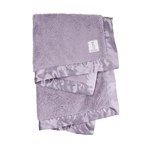 little giraffe baby blanket - chenille soft blanket with satin trim - baby stroller blanket - newborn baby essentials & baby gifts - 29x35 - lavender