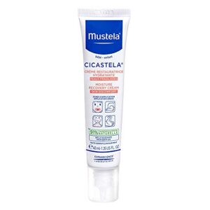 mustela cicastela moisture recovery cream - multipurpose baby ointment for skin discomfort - with natural avocado & hyaluronic acid - fragrance-free - 1.35 fl. oz